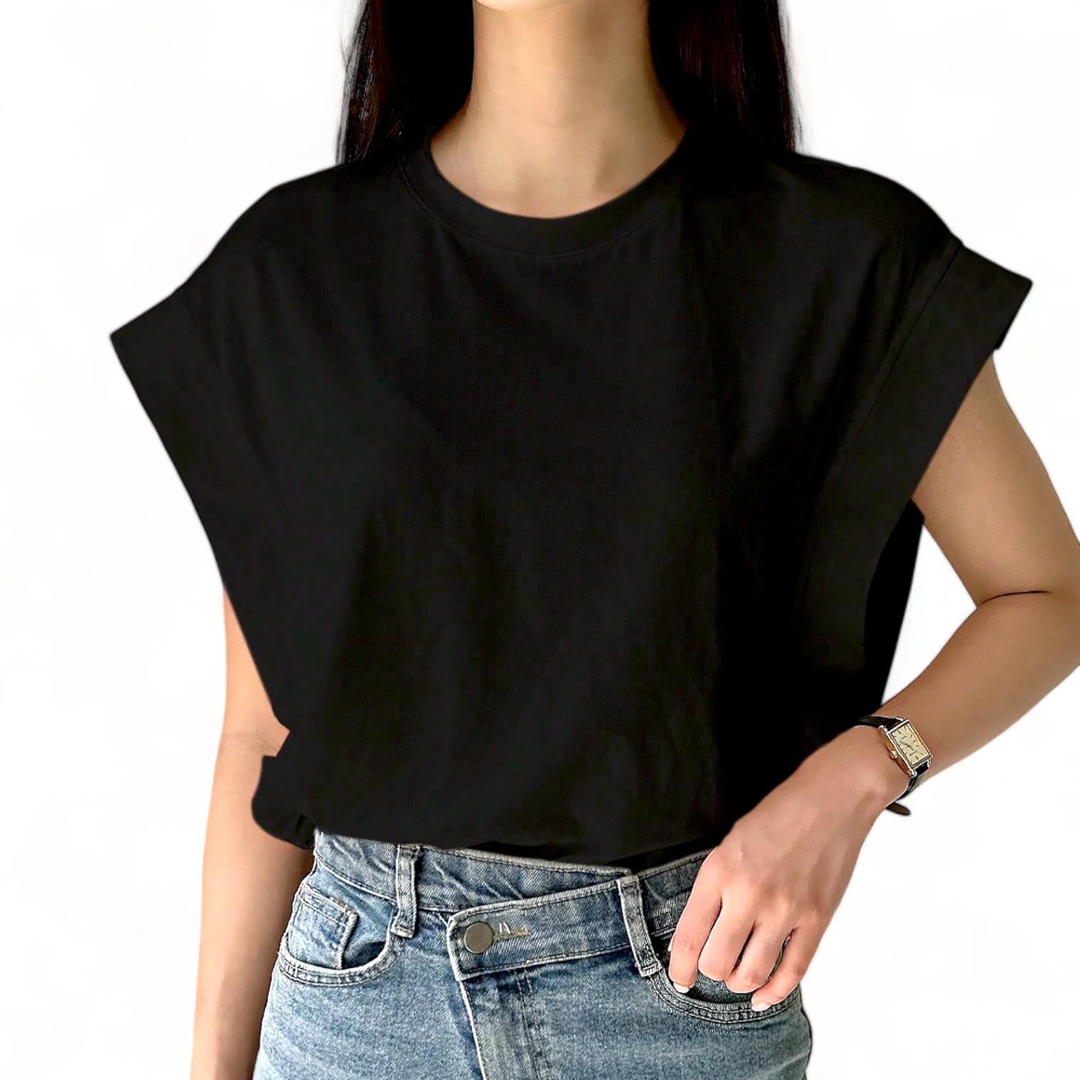BLK Basic Knit Square Tee – Indiana Jane MNL