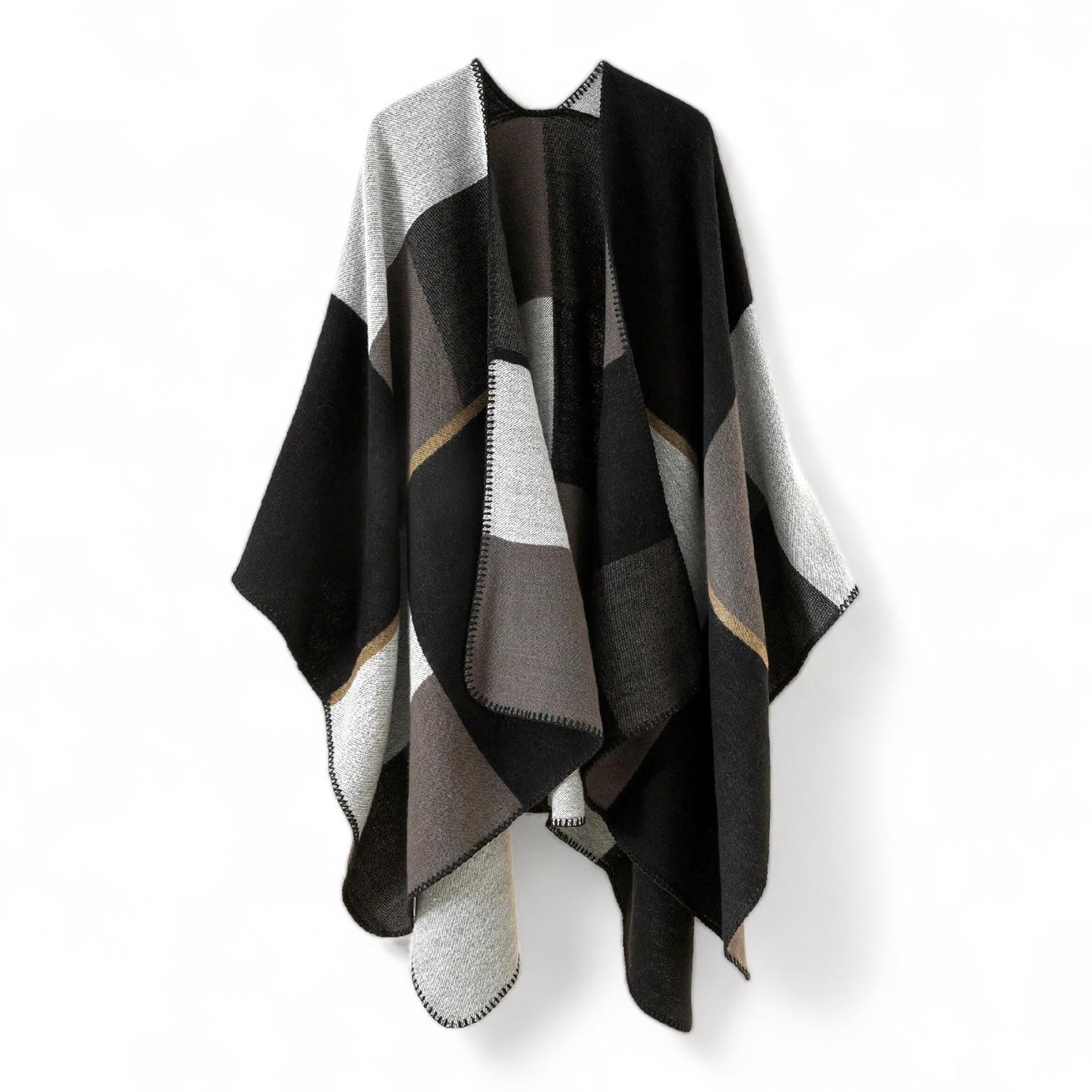 WRAP Plaid Cloak Shawl Scarf DBLK – Indiana Jane MNL