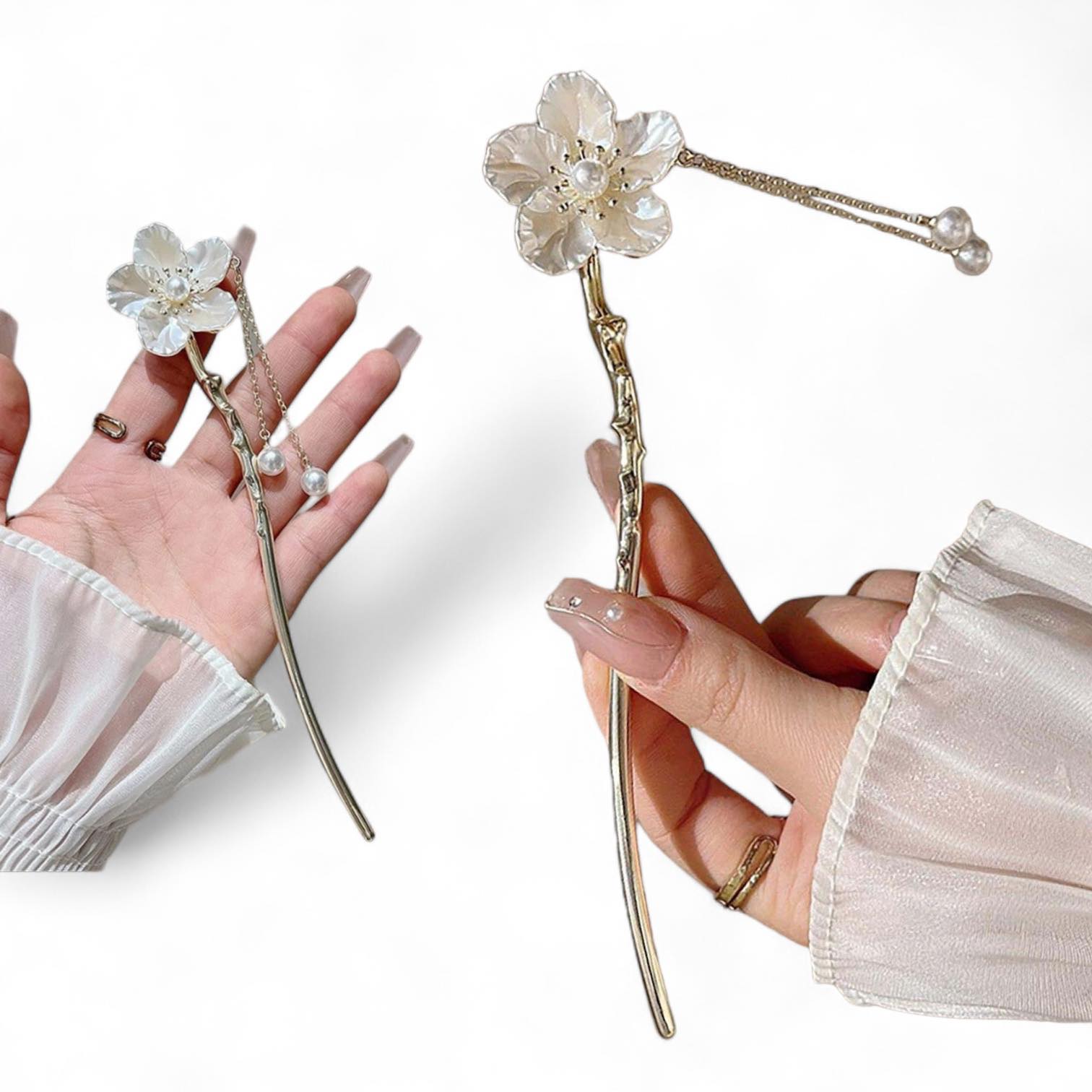 TRIX Floral Pearl Bespoke Eastern Hairstick – Indiana Jane MNL