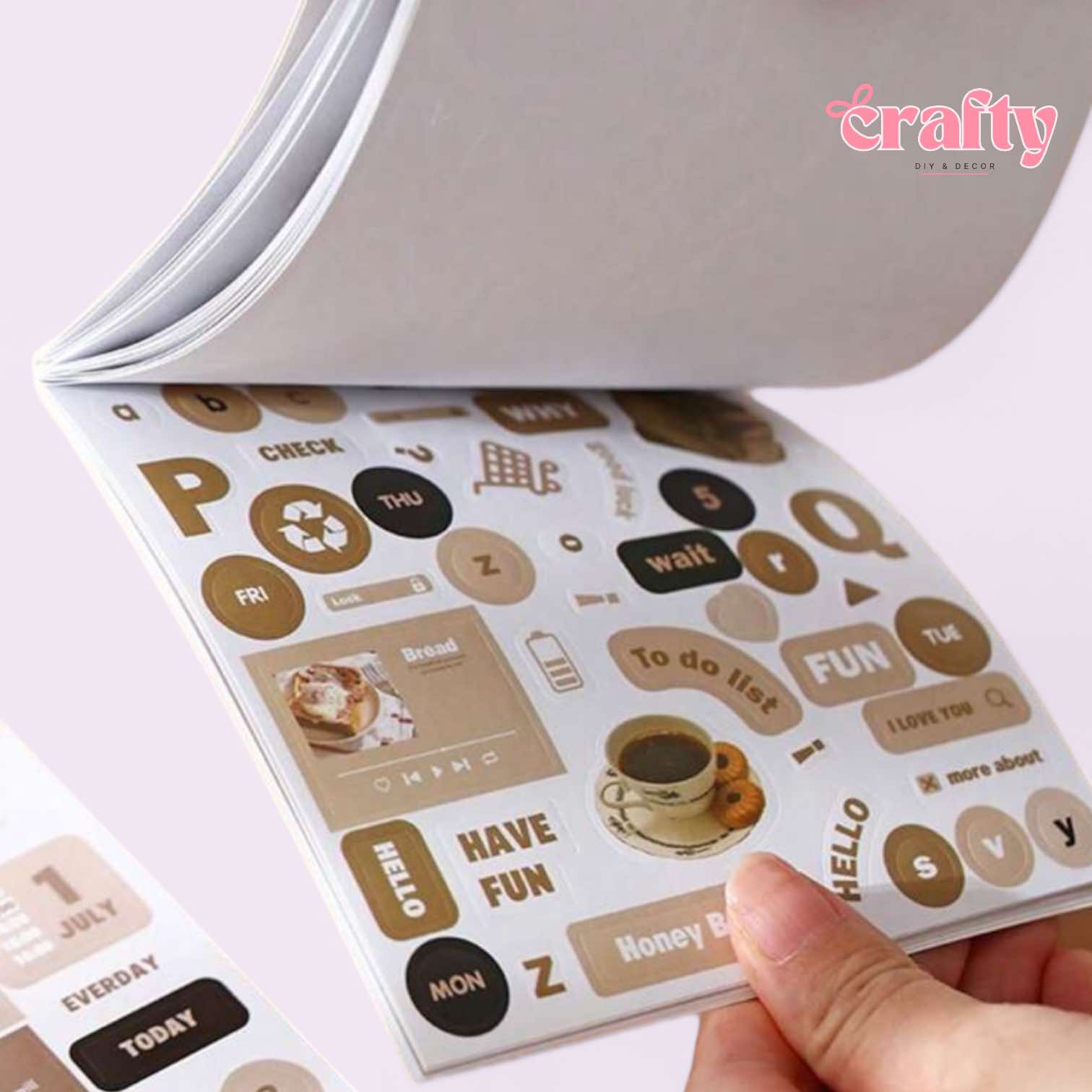 CRAFTY Vintage Themed Sticker Book for Journaling Scrapbook – Indiana ...